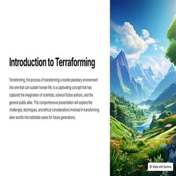 Introduction-to-Terraforming and space exploration | PDF