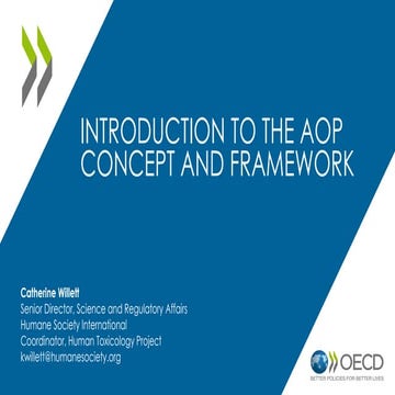 Introduction to the adverse outcome pathways concept and framework ...