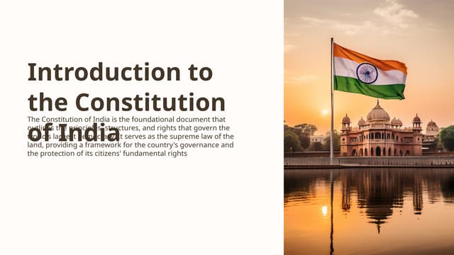 Constitution of India (PPT) | PPTX