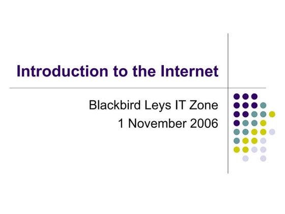 Introduction to the Internet 2 | PPT