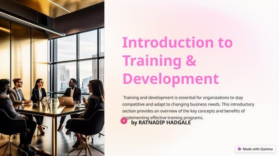 Chapter 1: EMPLOYEE TRAINING AND DEVELOPMENT | PPTX | Business ...