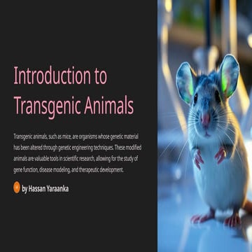 Introduction-to-Transgenic-Animals.molecular biologypptx | PPT