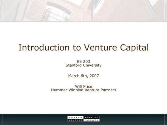 Understanding Venture Capital | PDF | Venture Capital | Business ...