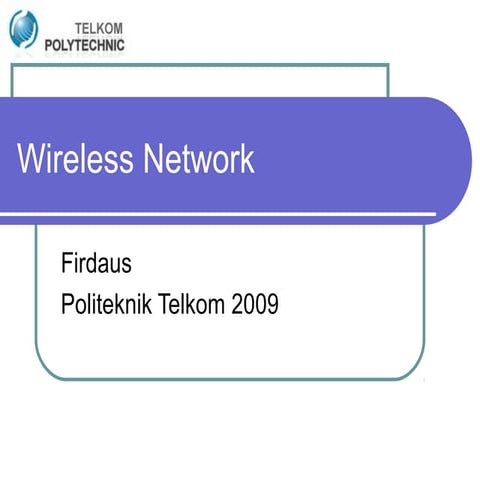 Introduction wireless-network | PPT