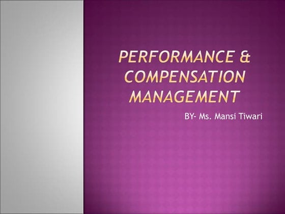 Performance management | PPTX