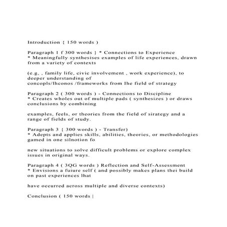 Introduction { 150 words )Paragraph 1 f 300 words } Conn.docx