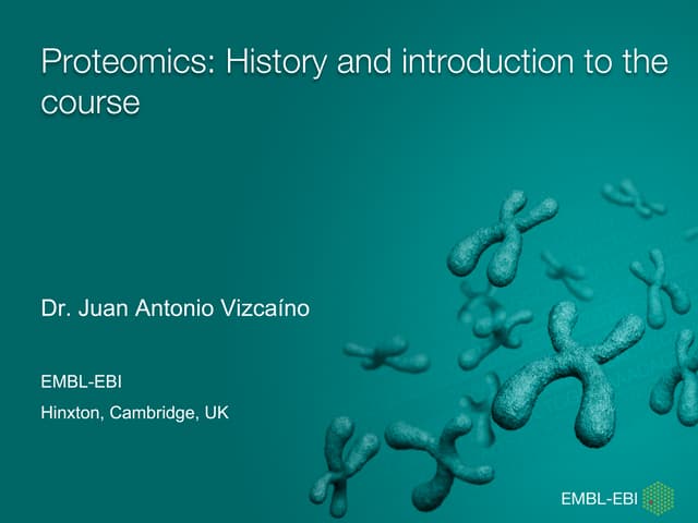 Introduction To The Proteomics Bioinformatics Course 2018 Ppt