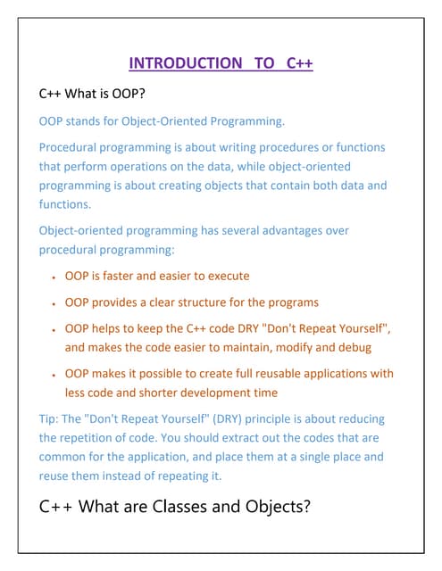 Class And Object Java Object Oriented Programming Lab Report Pdf