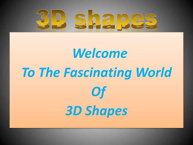 Shape powerpoint slides for K.G kids | PPT