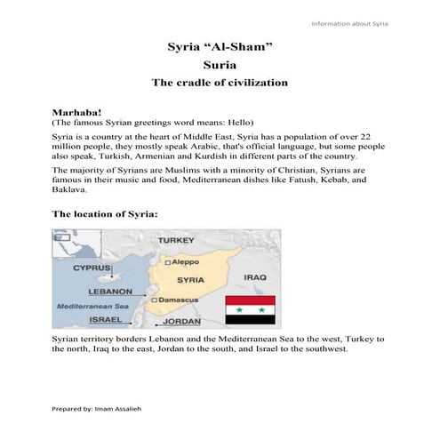 Introduction about syria | PDF