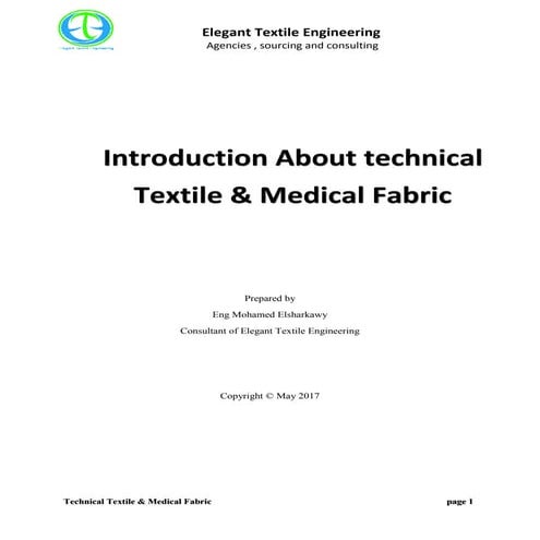 Introduction about technical textile & medical fabric | PDF