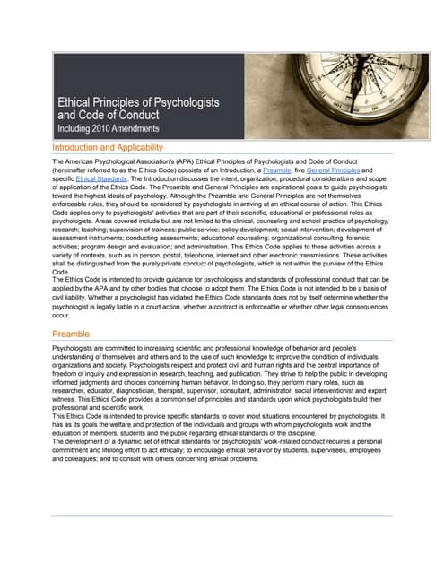 Bps code of ethics | PDF