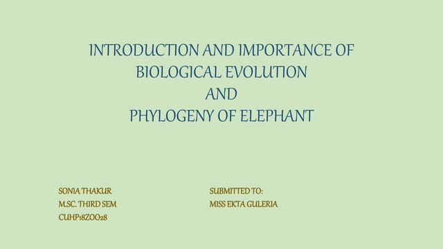 Evidences of Organic Evolution | PDF