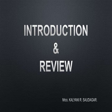 Introduction and review | PPTX