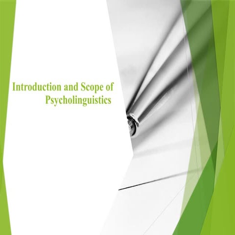 Introduction And Scope Of Psycholinguistics Pptx Brain And Nervous System Disorders Diseases