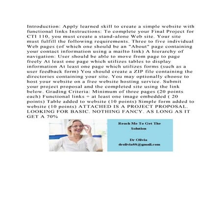 Introduction Apply learned skill to create a simple website with fu.docx