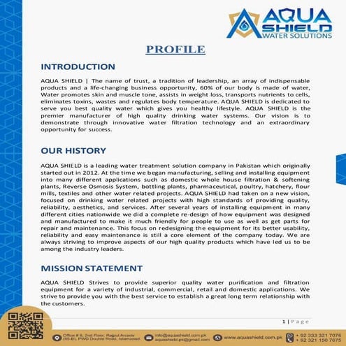 AQUA SHIELD Water Solutions | DOCX | Chemistry | Science