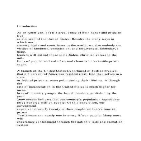 Introduction As an American, I feel a great sense of both.docx