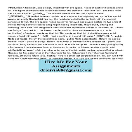 Introduction A Sentinel List is a singly linked list with tw.pdf