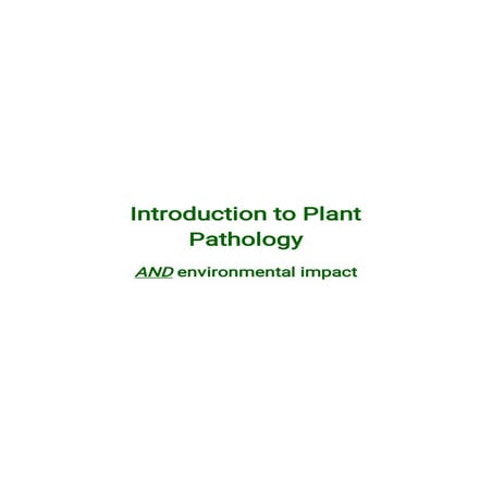Introduction to plant pathology | PDF