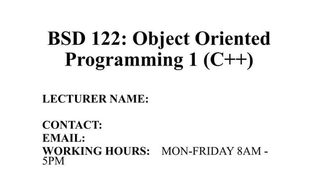 Introduction C Programming Language Pptx