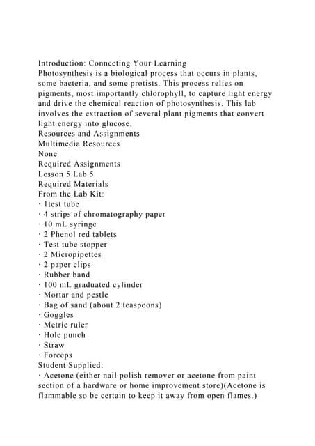 Biology Lab Report 1 | PDF