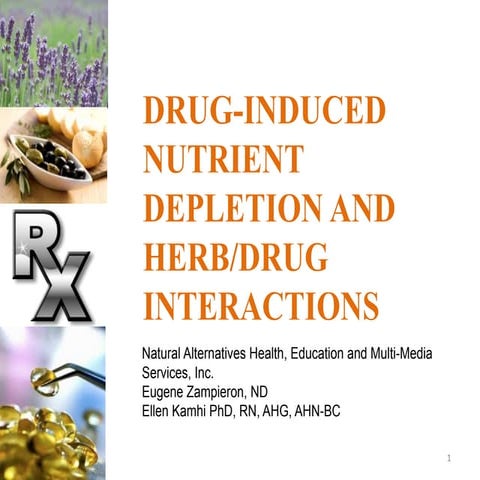 Drug Nutrient Depletion & Herb Drug Interaction | PPT