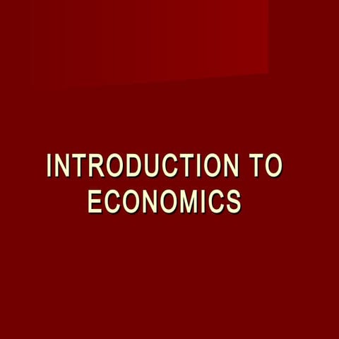 Introduction Economics | PPT