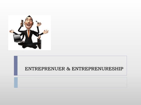 Entrepreneurship development programme notes | PDF
