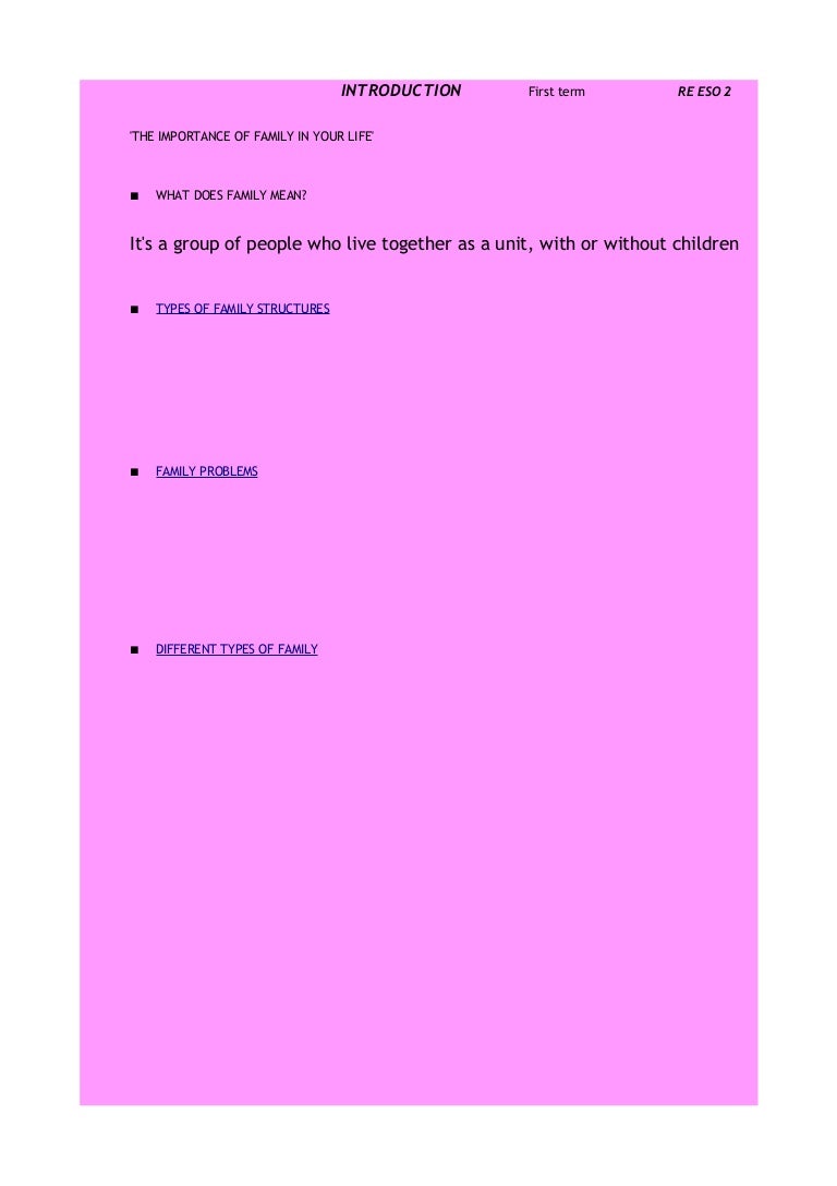 Introduction The Importance Of Family In Your Life Introduction The Importance Of Family In Your Life