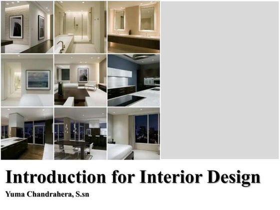 Introduction to interior design | PPTX