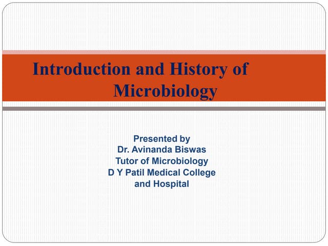 History of microbiology | PPTX