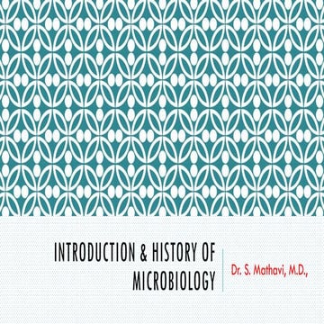 Introduction & History of microbiology | PDF
