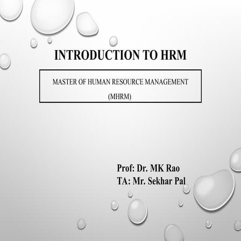 A Introduction to HRM Learning Session-1.ppt