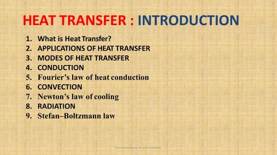 Introduction to heat transfer | PPT
