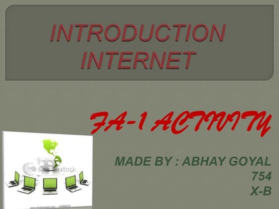 Introduction to the internet | PPT