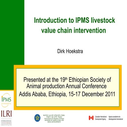 Introduction to IPMS livestock value chain intervention | PPT