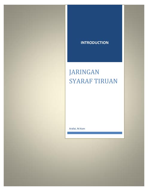 Pengenalan jaringan-syaraf-tiruan | PPTX