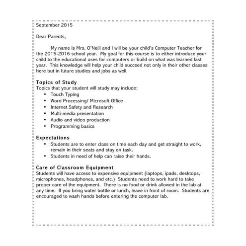 Introduction letter | PDF