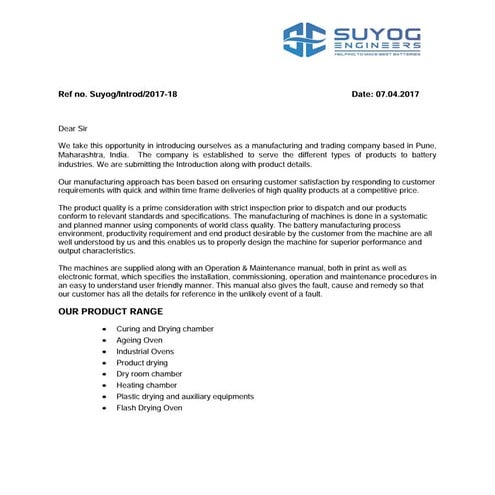 Suyog Engineers | PDF