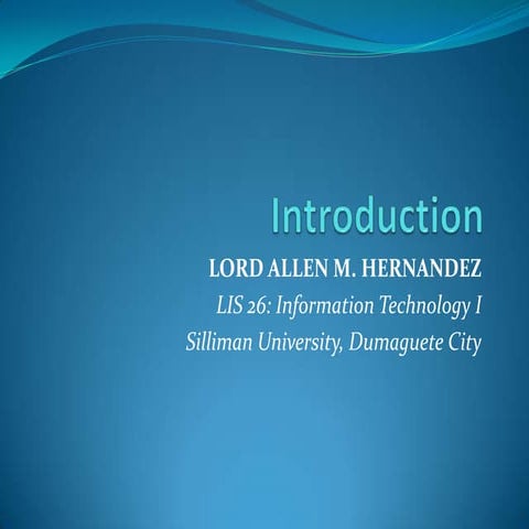 Introduction Lis 26 | PPT