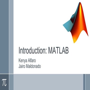 Introduction to MATLAB | PPT