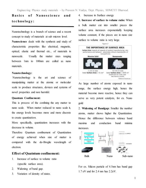 Size effect of nanomaterials | PPTX | Chemistry | Science
