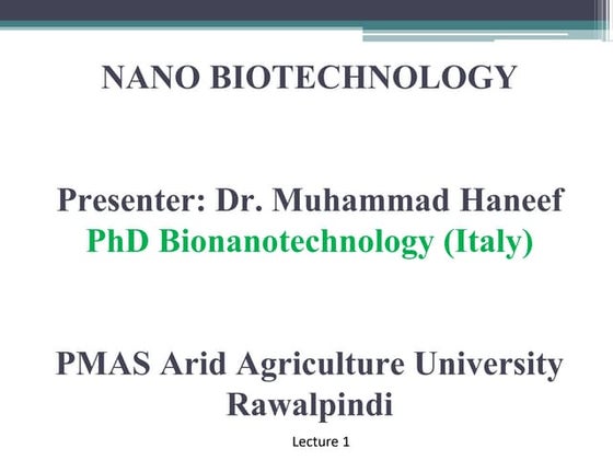 Introduction of Nanotechnology | PPTX | Chemistry | Science