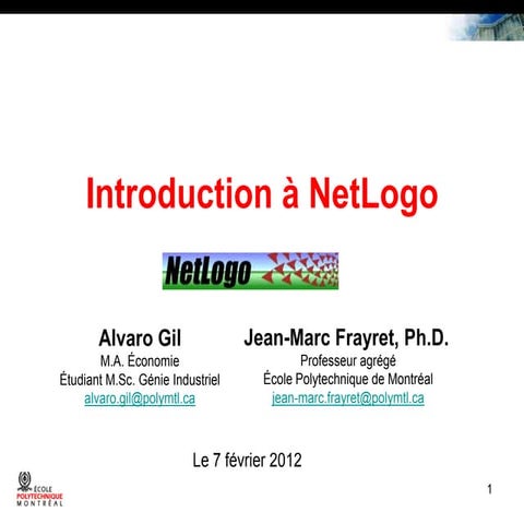 Introduction à NetLogo | PPTX | Programming Languages | Computing