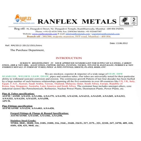 RANFLEX METALS | PDF