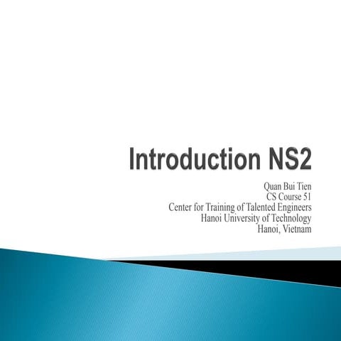 Introduction ns2 | PDF