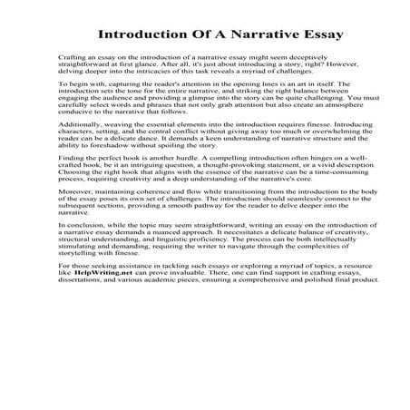 Introduction Of A Narrative Essay.pdf