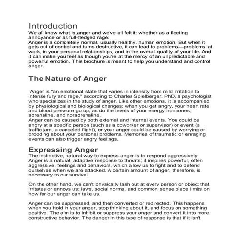 Introduction of anger | DOCX