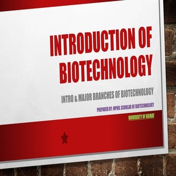 Introduction of biotechnology | PPTX
